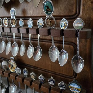 Vintage Large Spoon Display Carved Wooden Includes All Spoons 3D ...