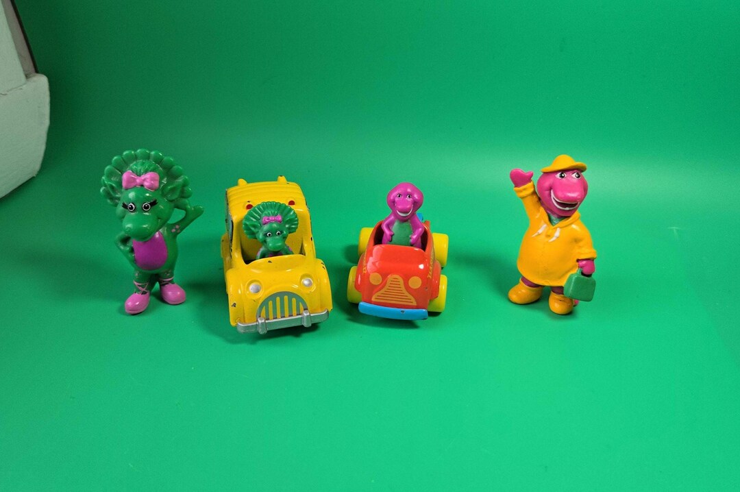 Barney and Friends 1990 PVC Figures Vintage - Set of 4 Barney Baby Bop ...