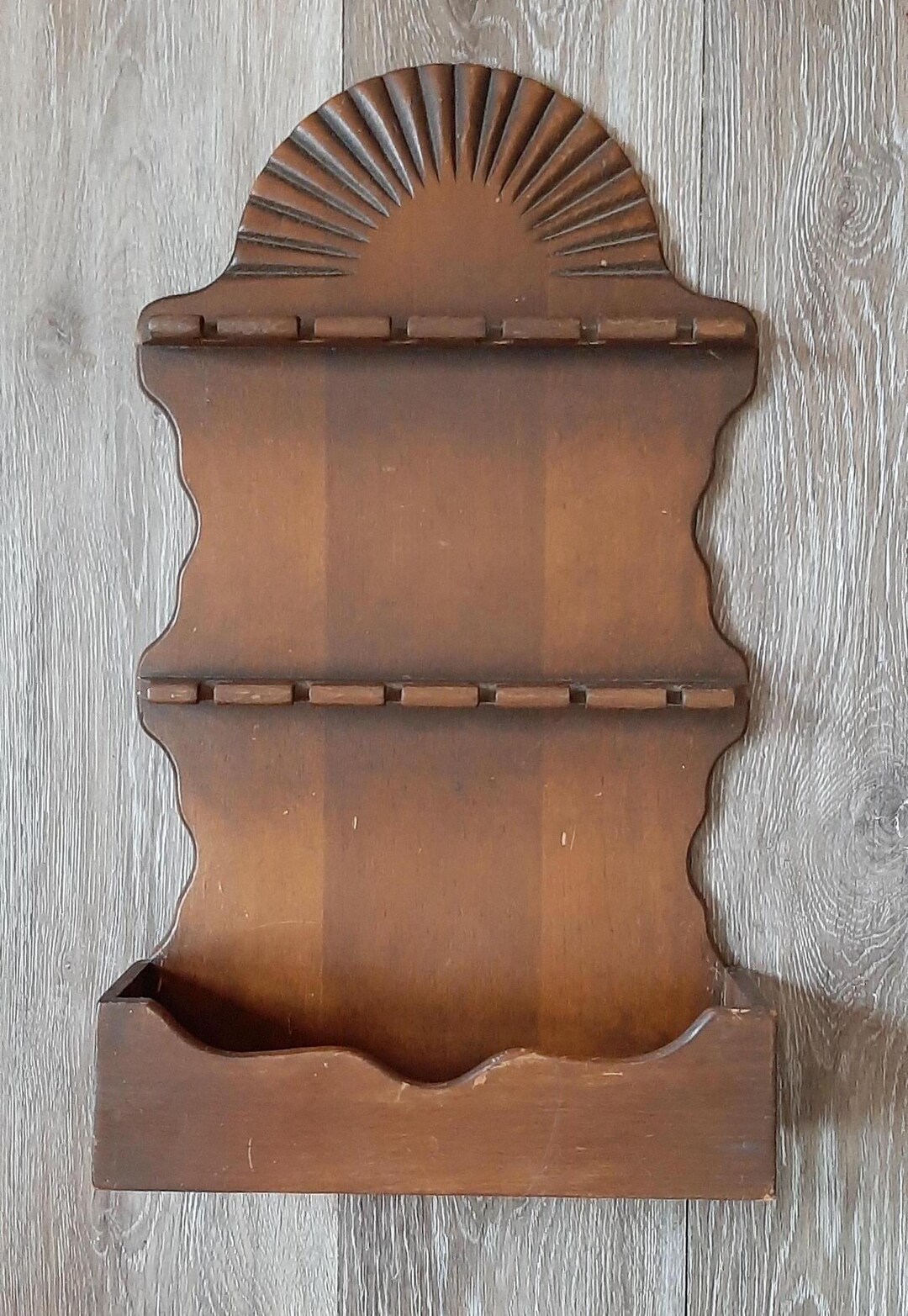 Vintage Spoon Display With Shelf Art Deco Style Wooden 3D Collectible ...
