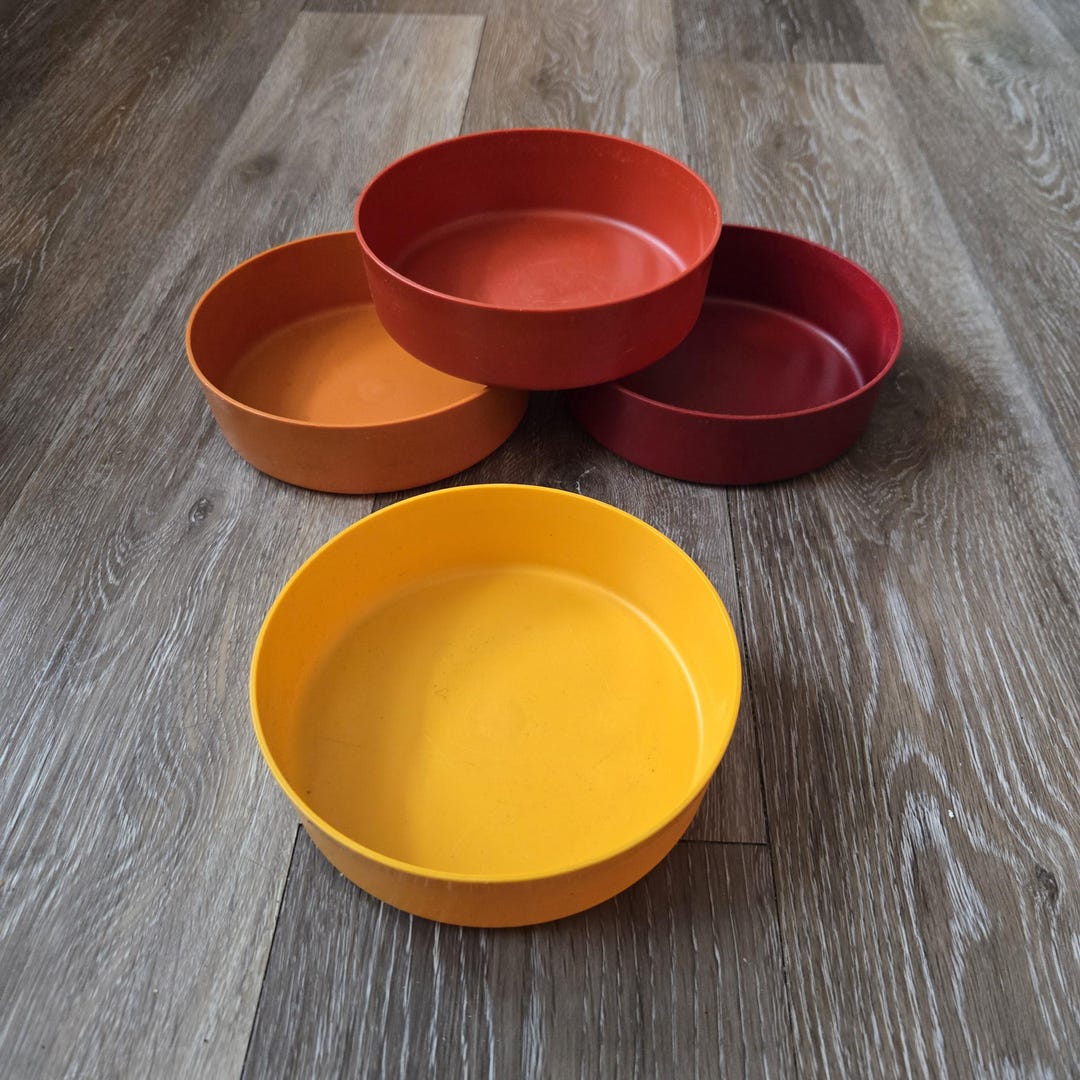 Tupperware Set of 4 Cereal Bowls Harvest Colors - 1405 Wonder Bowls - Etsy