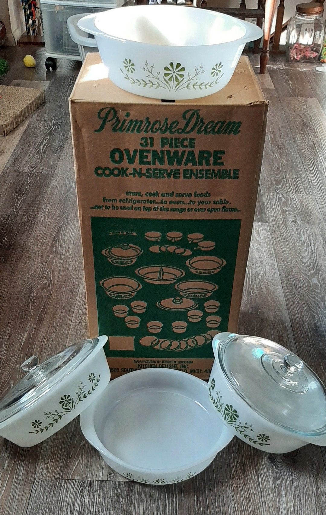 Jeanette Primrose Dream 31 Piece Ovenware Cook N Serve Ensemble COMPLETE Unused MCM - Etsy