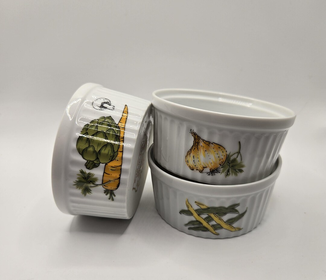 Styson Japan Ramekin Mushrooms Carrots Broccoli 1960's - Set of 3 - Etsy
