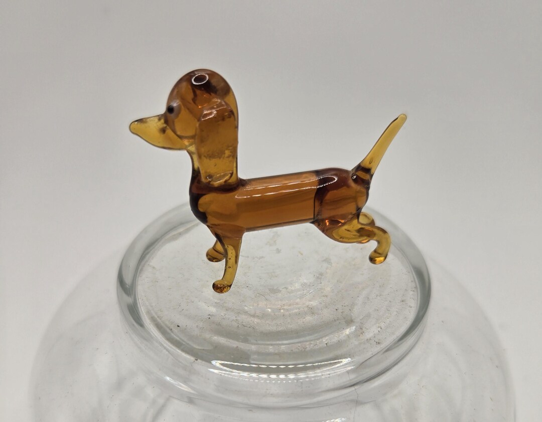 Vintage Blown Glass Dachshund Dog - Weiner Dog - Glass Figurine Canine ...