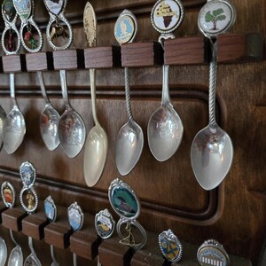 Vintage Large Spoon Display Carved Wooden Includes All Spoons 3D ...