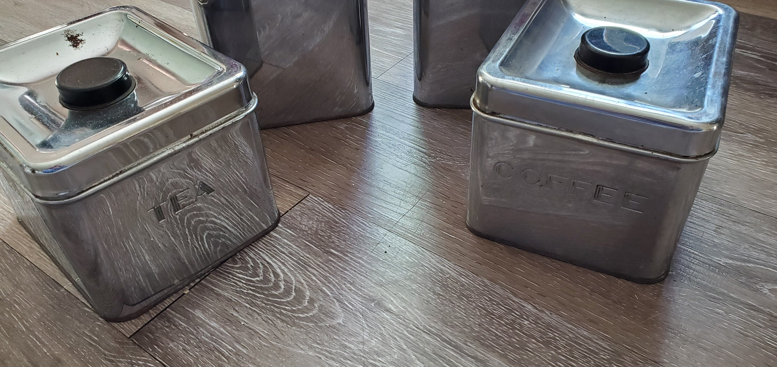 Vintage Kreamer Ware MCM Metal Canister Set - Etsy