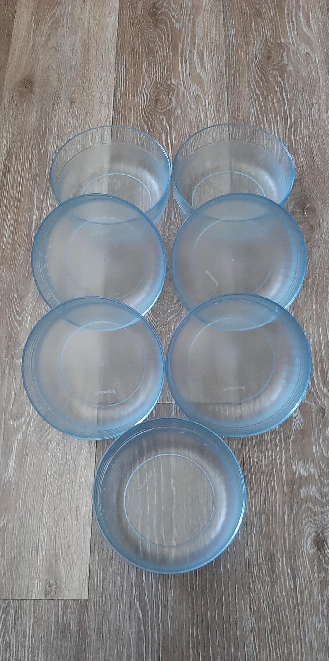 Tupperware Preludio Blue Salad Bowls Set of 8 - Acrylic - - Etsy