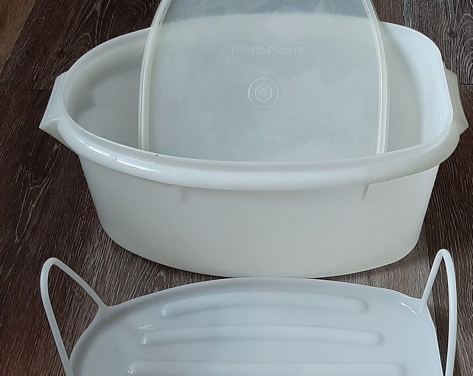 Tupperware Rare Roast Flavor Saver Set of 3 Made in USA Clear Unique ...