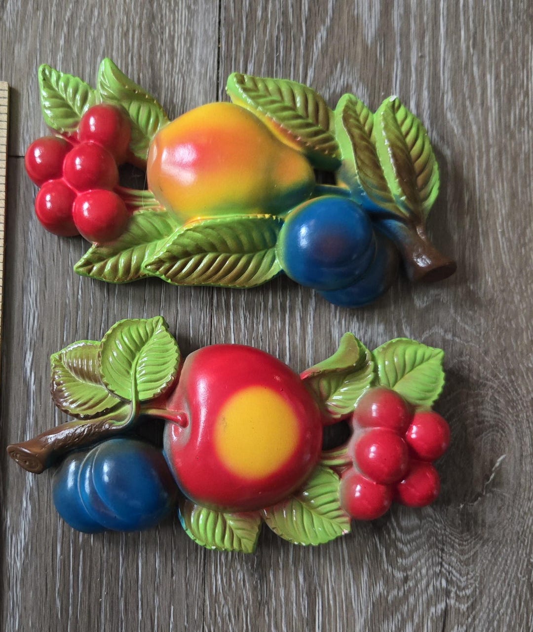 Miller Studios Fruit Chalkware 1974 Set of 2 - Etsy