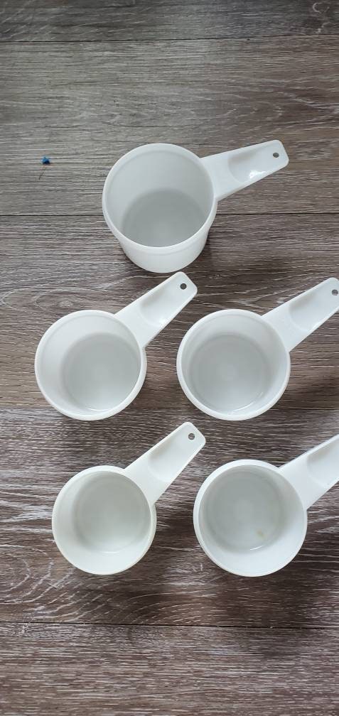 Vintage White Tupperware Measuring Cups Your Choice Retro - Etsy