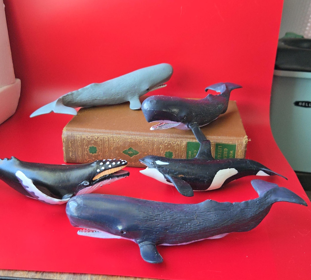 Humpback Whale Killer Whale 1990s Toys - Marine Life Whale - Lot of 5 ...