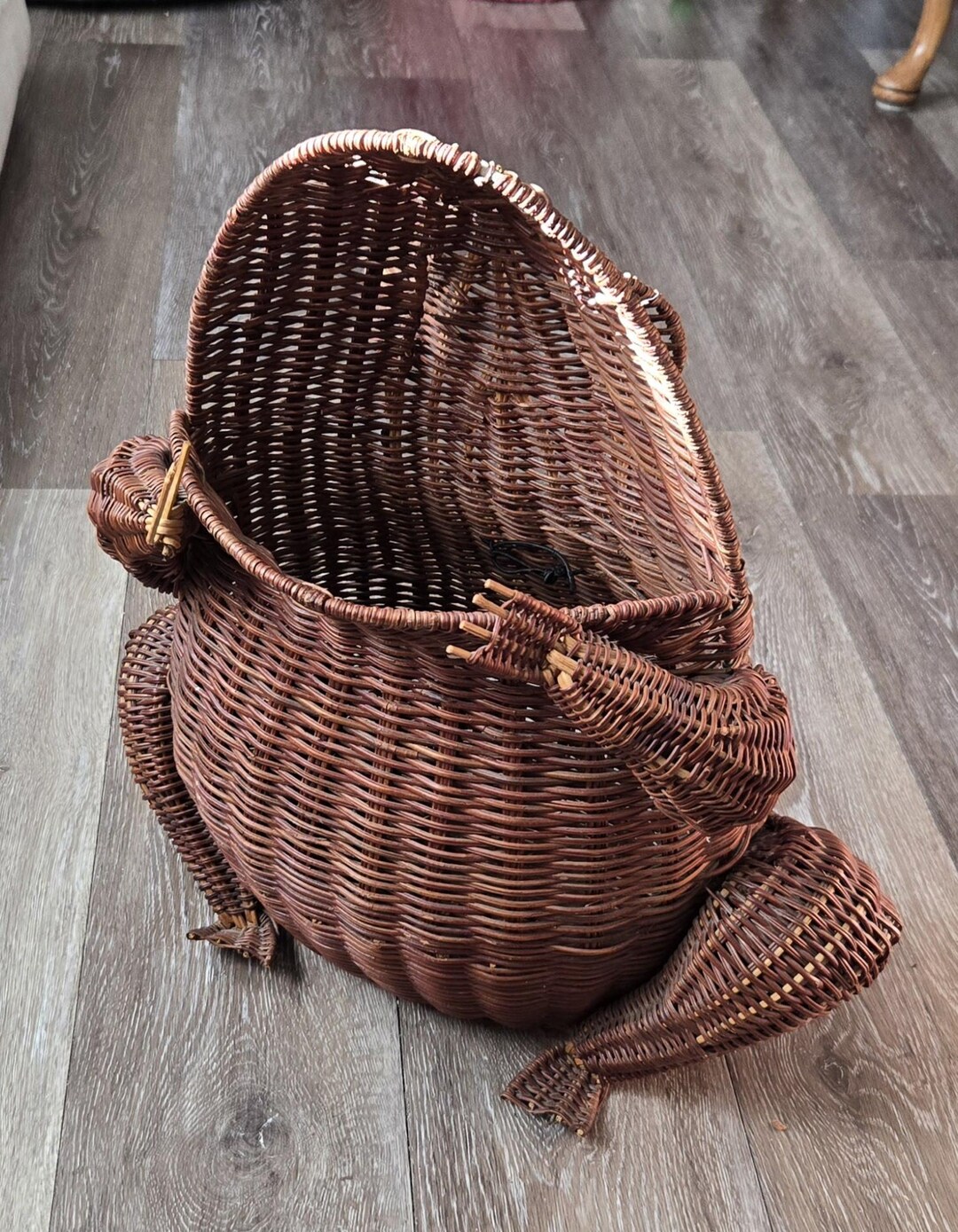 Frog Wicker Wicker Basket Standing or as Wall Hanging Large Wonderful ...