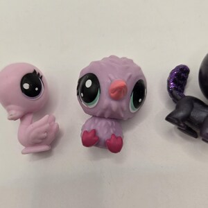 Teeniest Littlest Pet Shop - Swan Birds and Platypus Lot - LPS - Hasbro ...