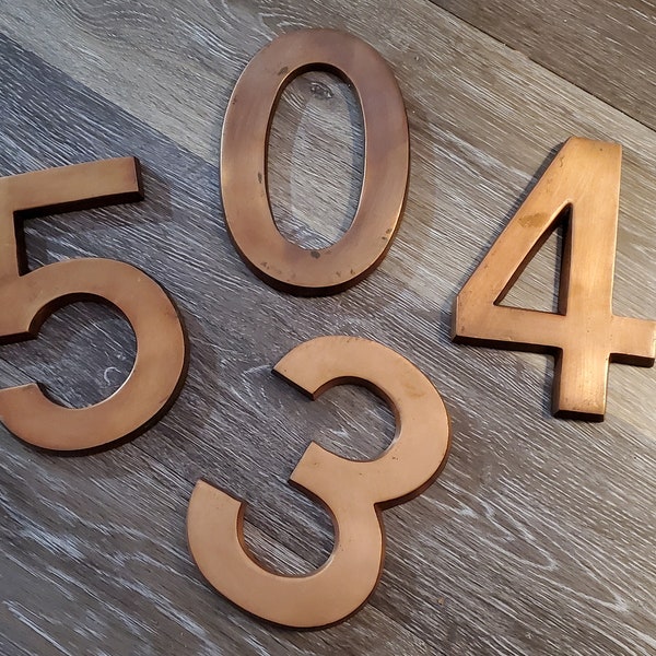 Copper House Number - Etsy
