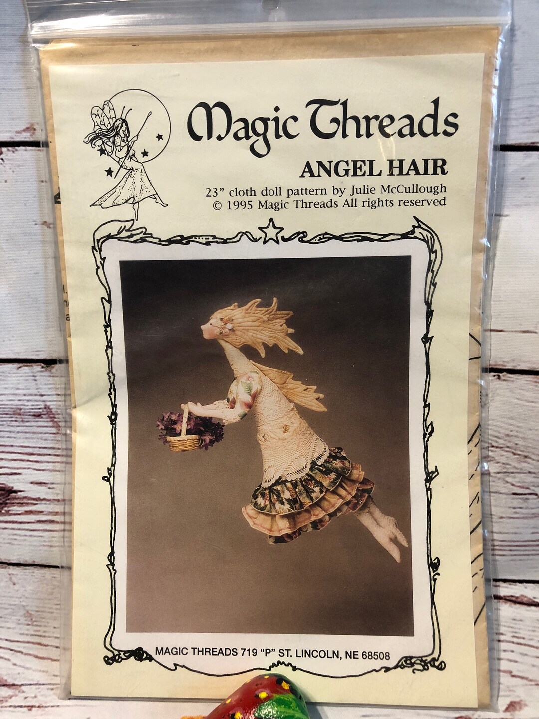 Vintage Magic Threads angel Hair 23 Cloth Doll Pattern by Julie ...