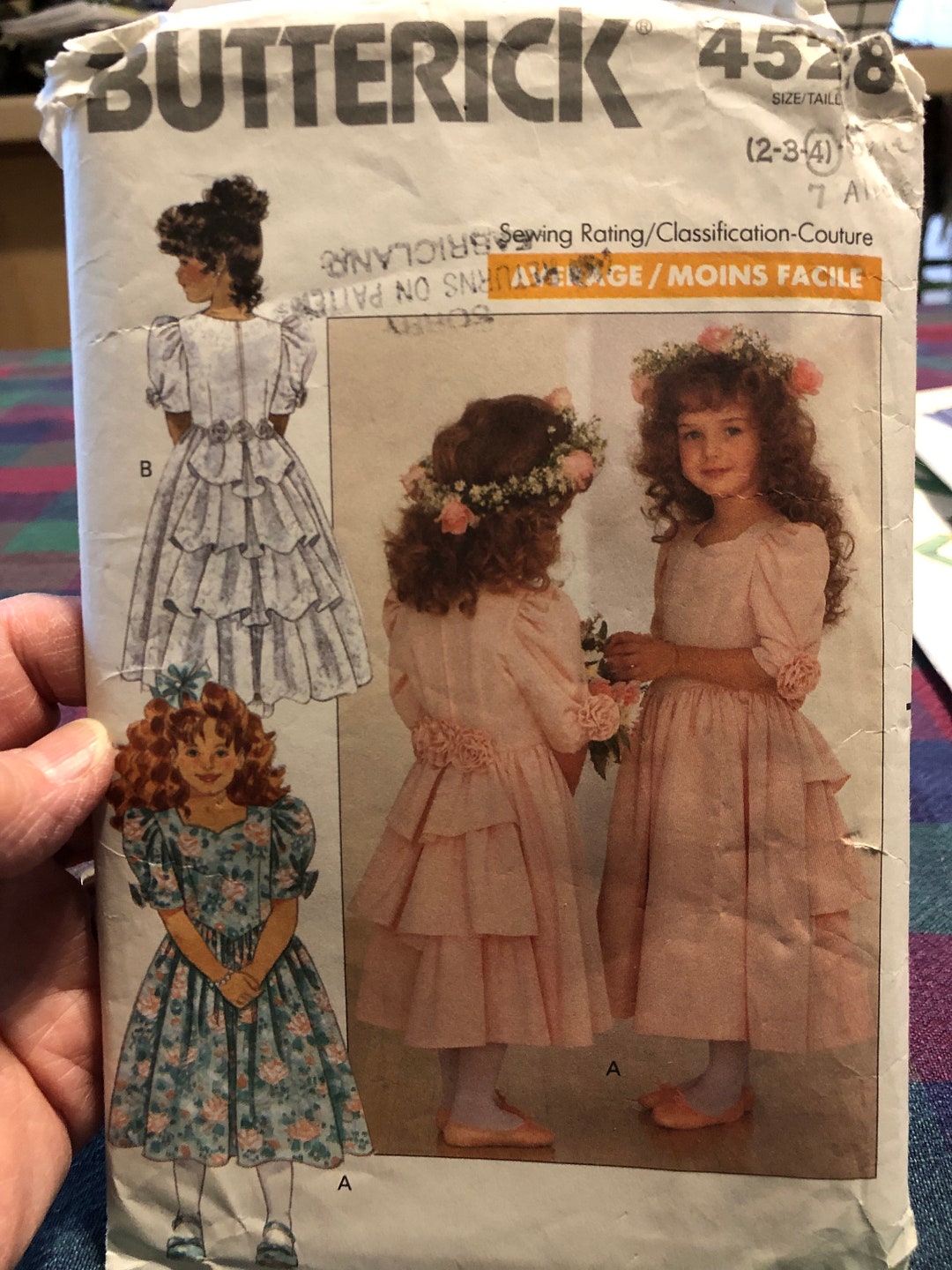 Vintage Butterick Pattern 4528 Flower Girl Dress for Wedding, Fancy ...