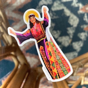 Palestinian Woman Sticker | Vinyl & Waterproof, 3 Inches | Palestine ...