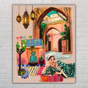 Marrakech Art Print Morocco Art - Etsy