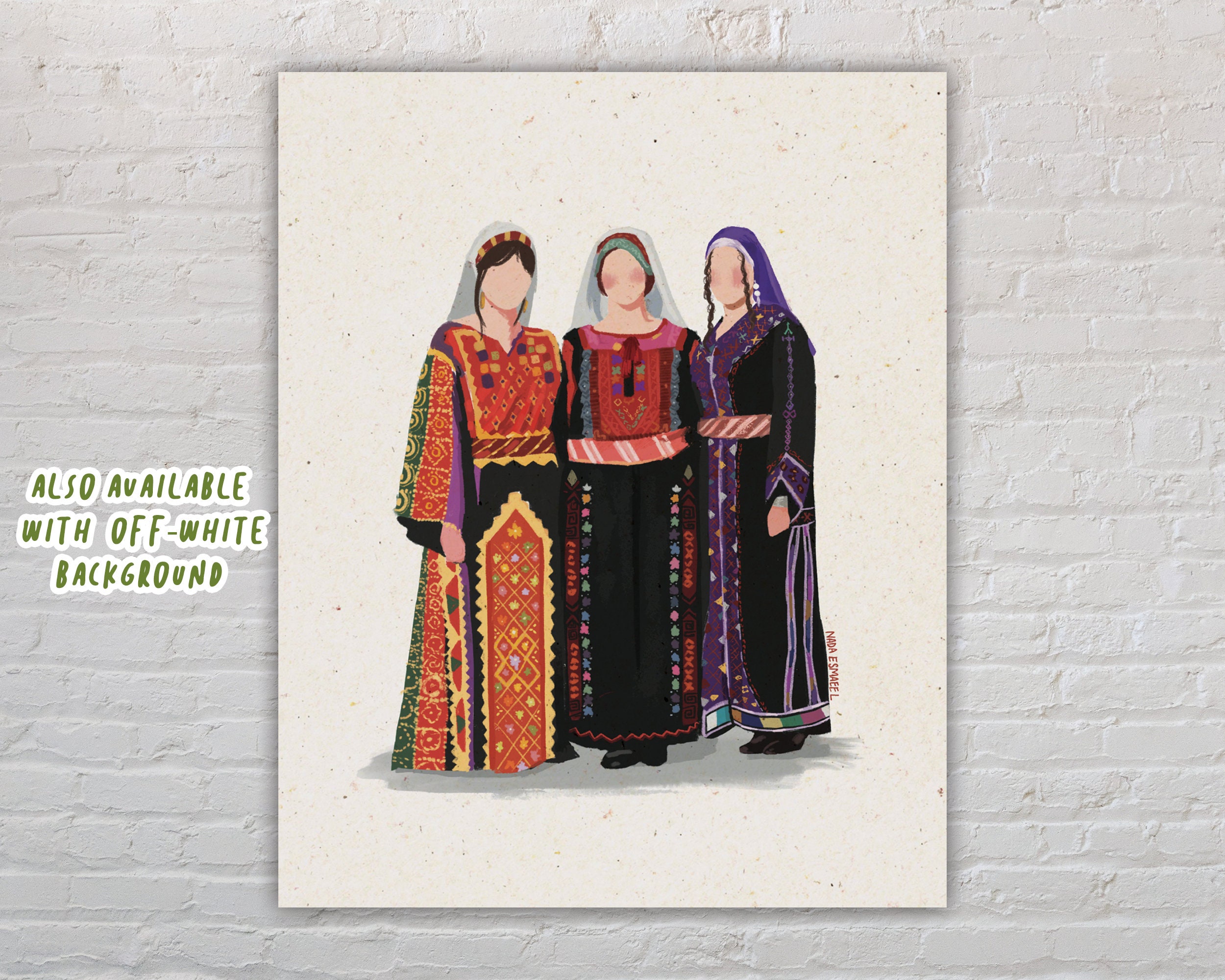 Palestinian Women I Art Print Tatreez jerusalem Art - Etsy