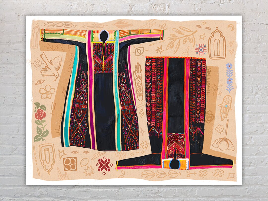Palestinian Tatreez Thobes (art Print) - Gaza Tatreez | Palestine Art ...