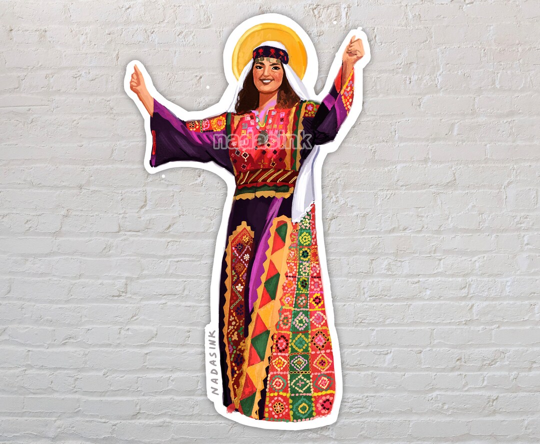 Palestinian Woman Sticker | Vinyl & Waterproof, 3 Inches | Palestine ...