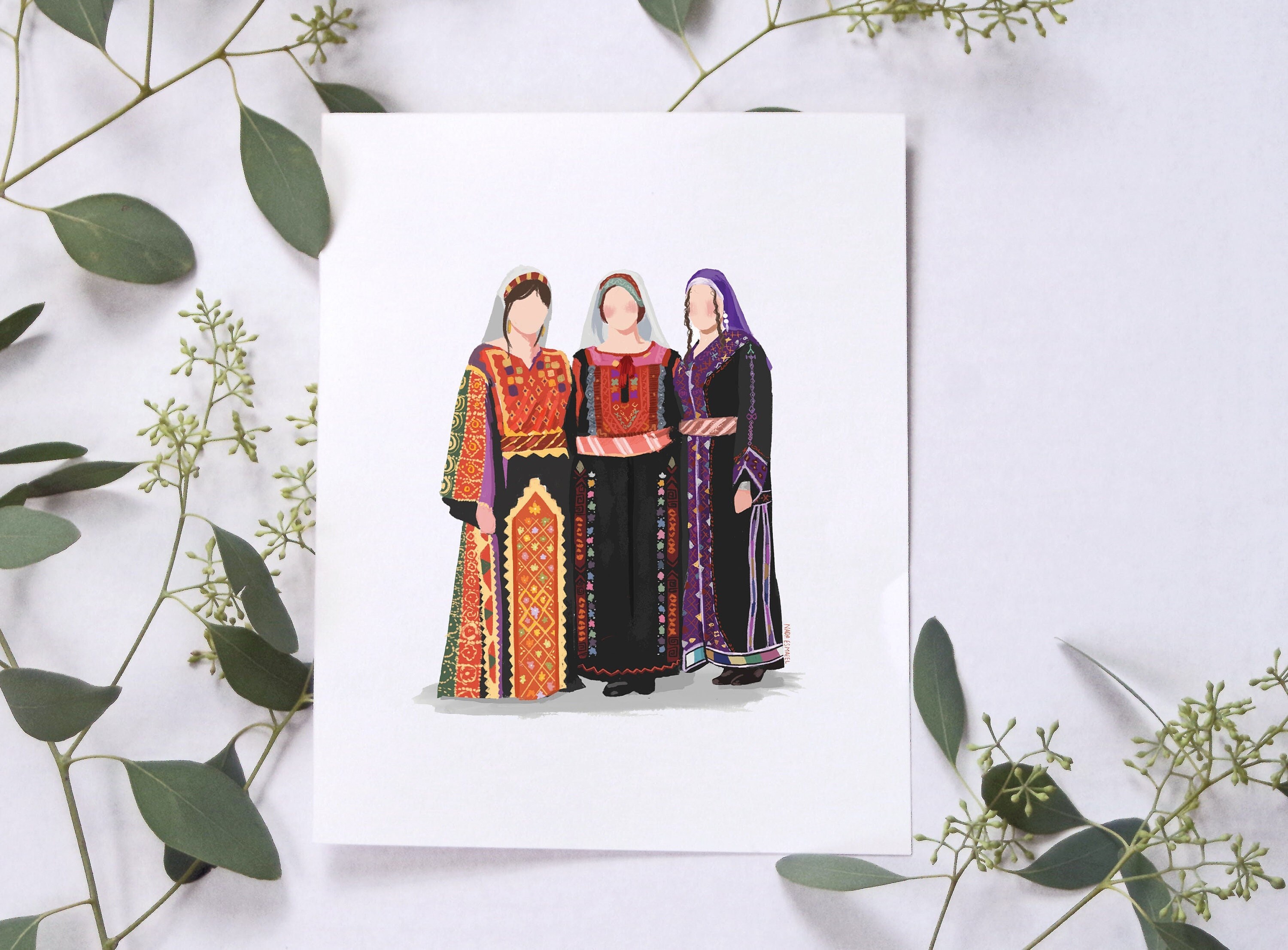 Palestinian Women I Art Print Tatreez jerusalem Art - Etsy