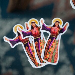 Palestinian Woman Sticker | Vinyl & Waterproof, 3 Inches | Palestine ...