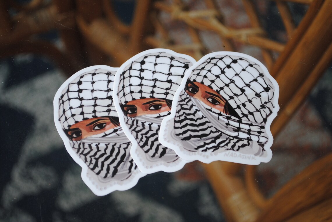 Keffiyeh Sticker | Vinyl, Waterproof, 3 Inches | Palestine Sticker - Etsy