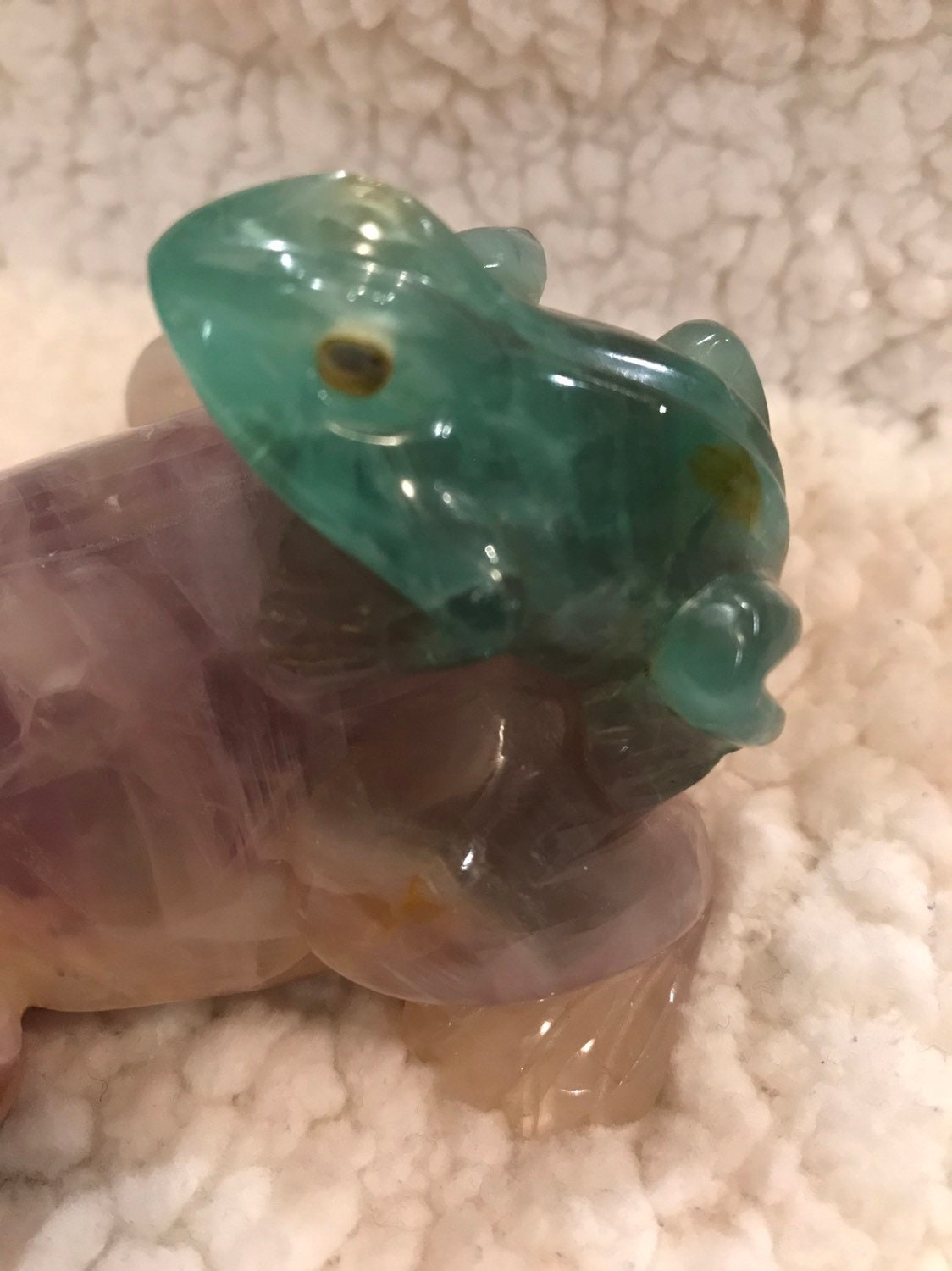 Fluorite Frog With Baby, Frog Lovers, Collectors, Curio, Paperweight ...