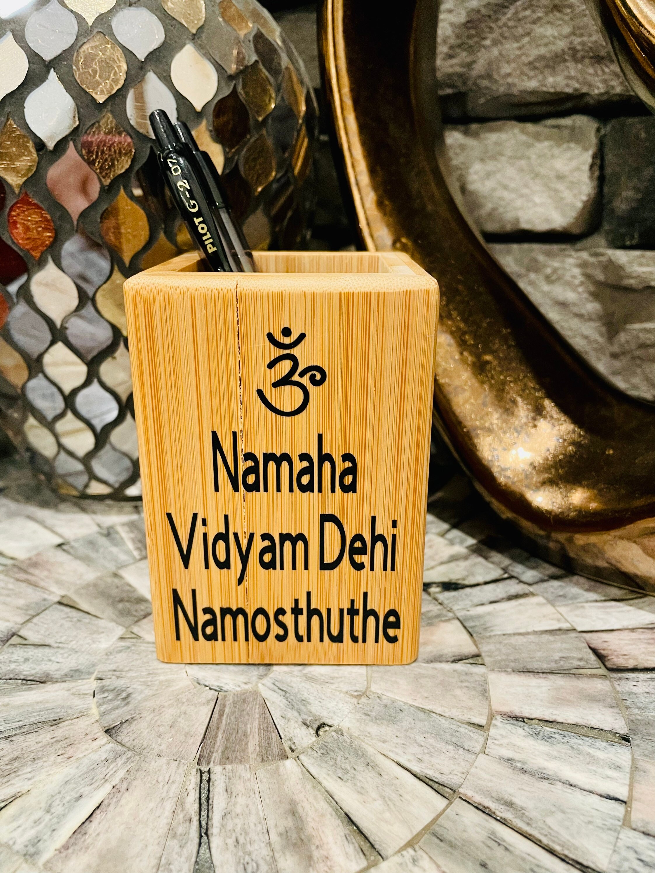 Saraswati Pen Pencil Holder, Student Gifts, Knowledge Blessings ...