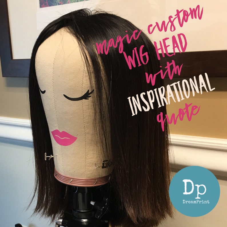 Magical Wig Head With Custom Quote - Etsy