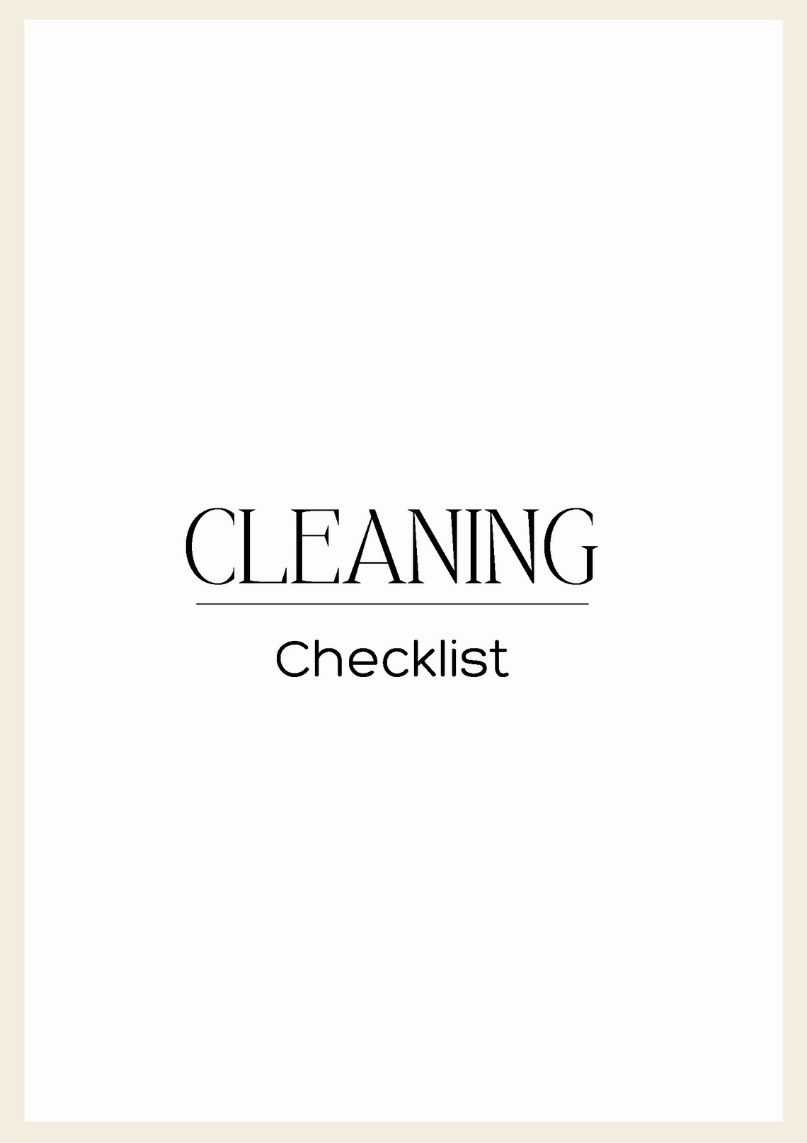 Air BNB Enhanced Cleaning Checklist Housekeeping Cleaning Schedule ...