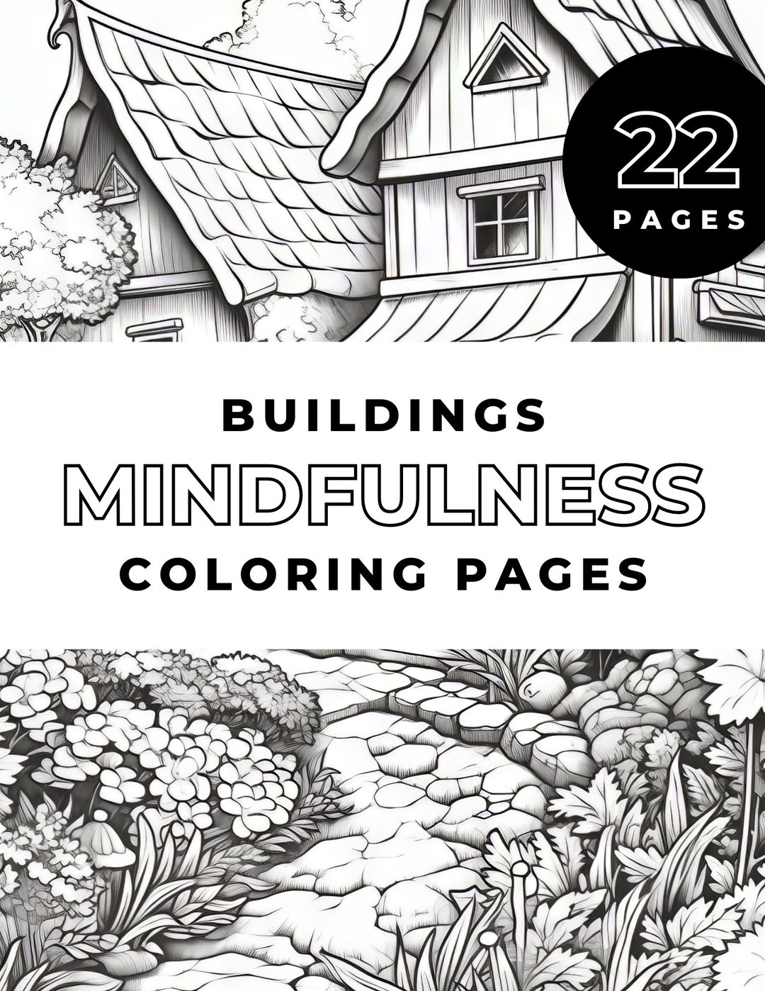 Buildings Mindfulness Coloring Pages Coloring Books Paint Buildings ...