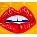 Red Lips Painting Pop Original Art Red Hot Lips Artwork Canvas Painting ...