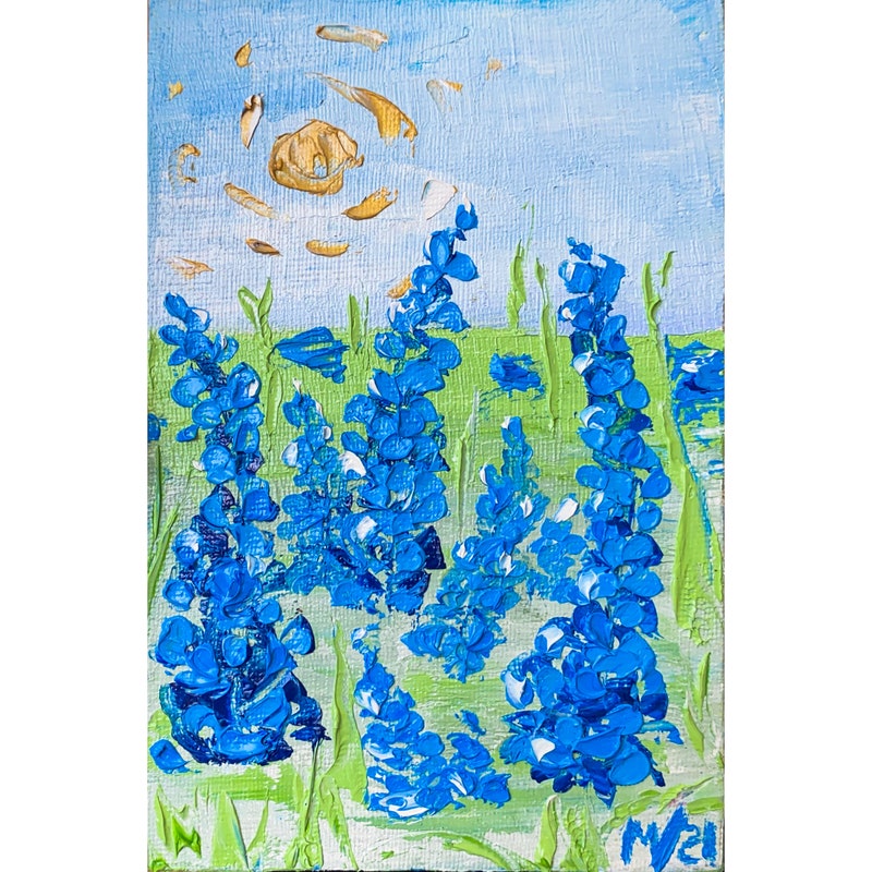 Bluebonnet Painting - Etsy
