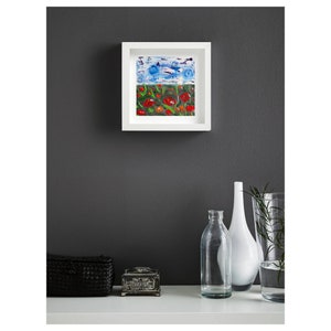 Kandinsky Flowers Style Painting Roses Original Art 8x8 in Small Floral ...