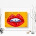 Red Lips Painting Pop Original Art Red Hot Lips Artwork Canvas - Etsy