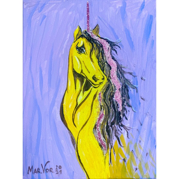 Unicorn Painting - Etsy