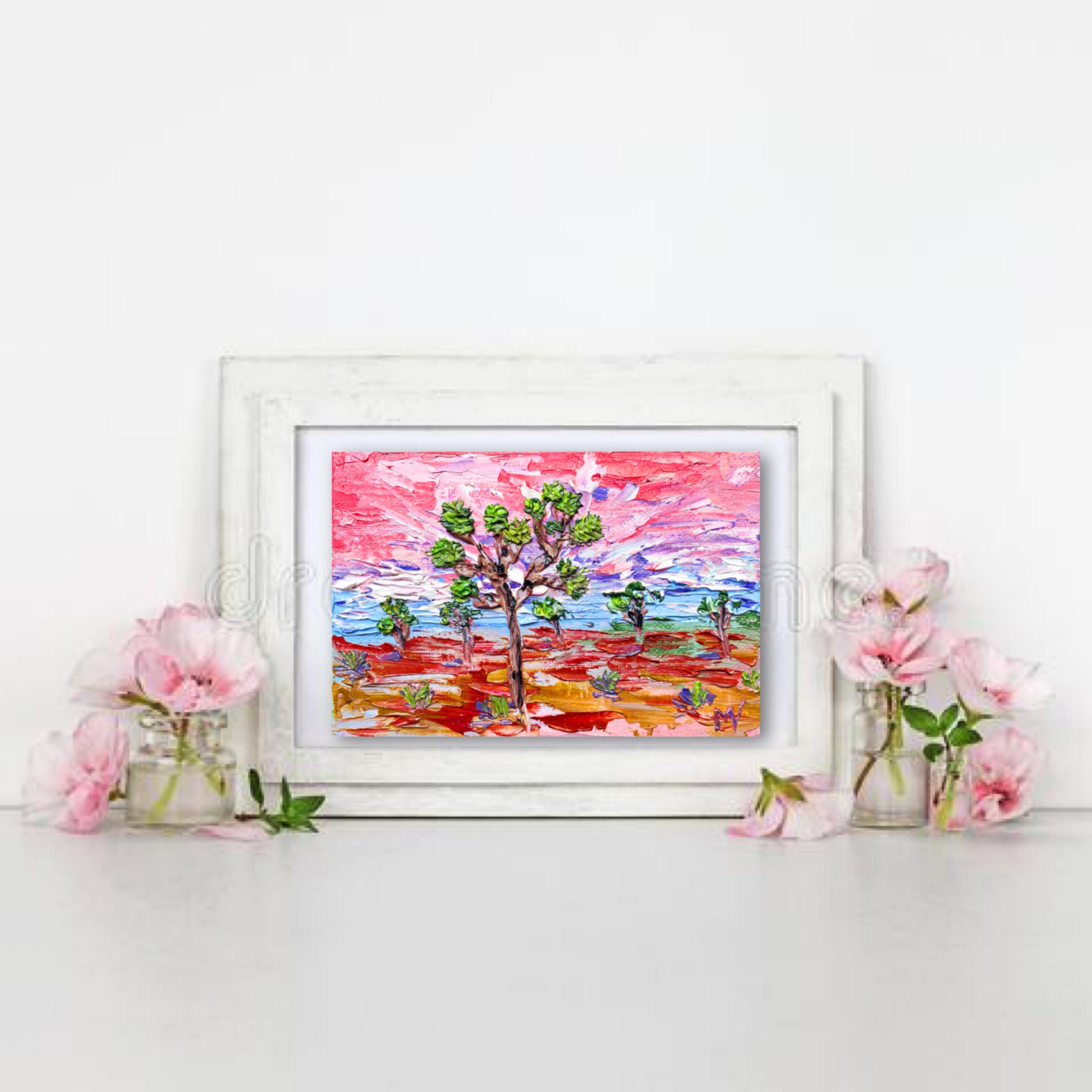 Joshua Tree National Park Original Painting Desert on Canvas - Etsy