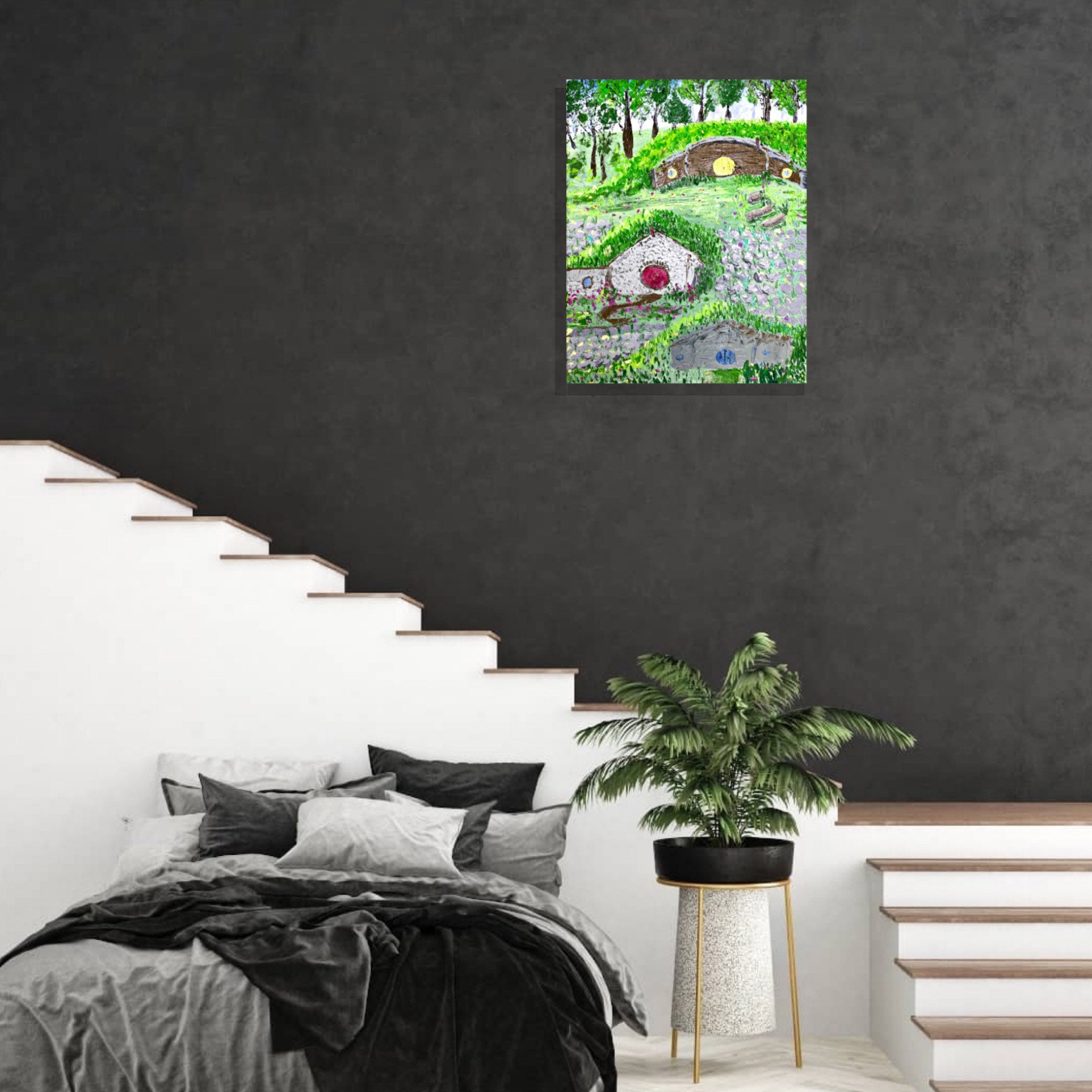 Hobbit Art Original Painting Canvas Art Impasto Oil Arts Lord Rings ...