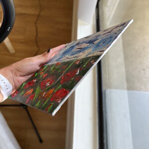 Kandinsky Flowers Style Painting Roses Original Art 8x8 in Small Floral ...