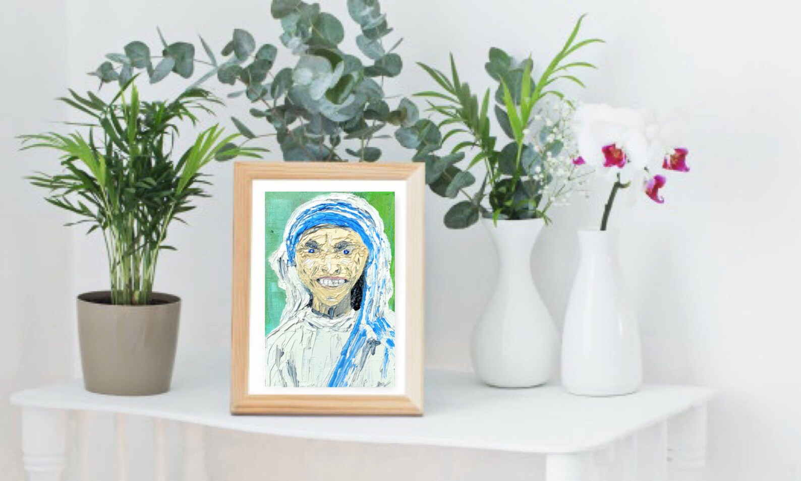 Mother Teresa Icon Painting Original Mother Teresa Portrait Canvas Art ...