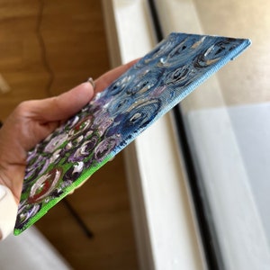 Kandinsky Flowers Style Painting Roses Original Art 4x6 in Small Floral ...