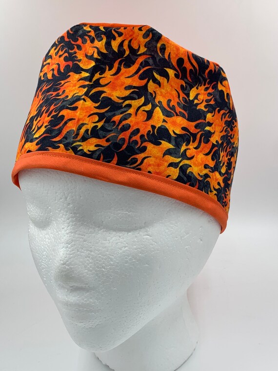 Scrub Cap/ Flames / Fire/ chemo patient/doctor/ nurse/ health | Etsy