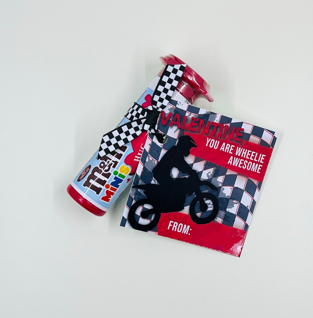 Dirt Bike Valentine | Instant Download | Wheelie - Etsy