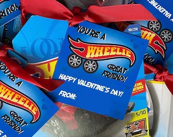 EDITABLE Hot Wheels, Monster Truck, Car Valentine Cards, Kid Valentine ...