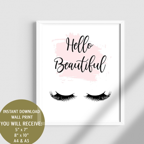 Hello Beautiful Print - Etsy