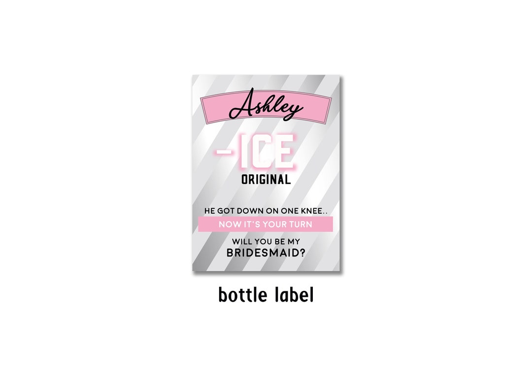 Smirnoff Ice Bridesmaid Proposal Party, ICED Labels, Bridal Shower ...