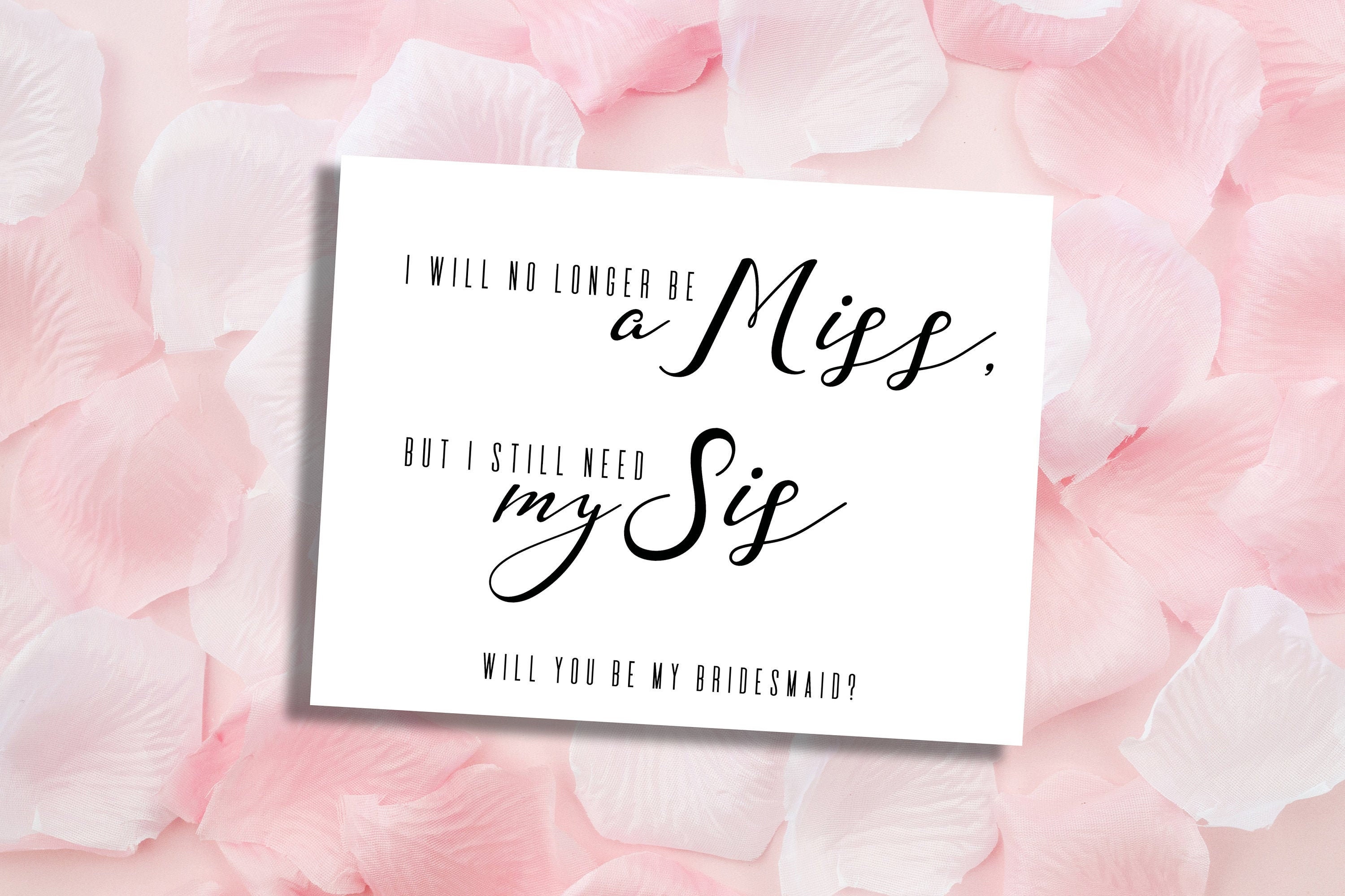 No Longer A Miss I Need My Sis Funny Bridesmaid Proposal Etsy