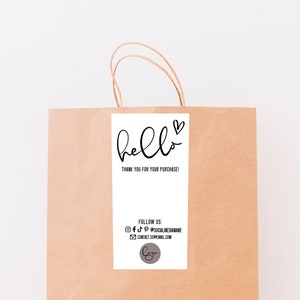 Custom Branded Package Box Label, Thank You for Your Purchase Logo ...