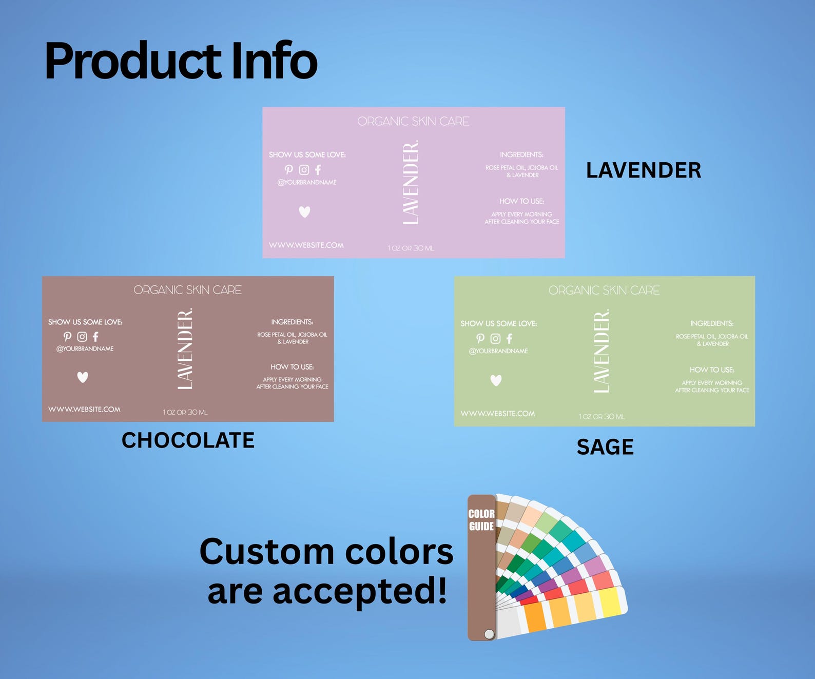 Personalized Cosmetic Stickers, Custom Product Labels, Skin Care ...